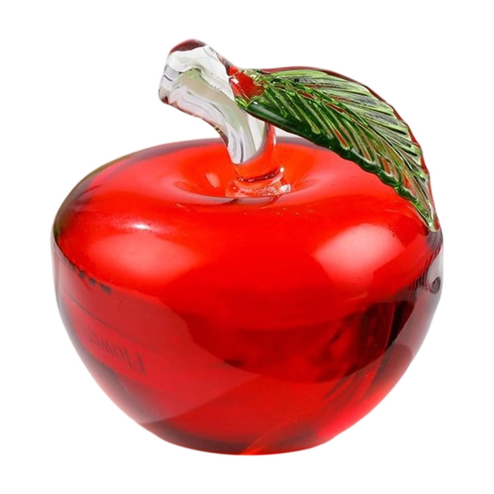 Seyotauo Unique Crystal Apple Figurine,Hand Blown Glass Red Apple ...