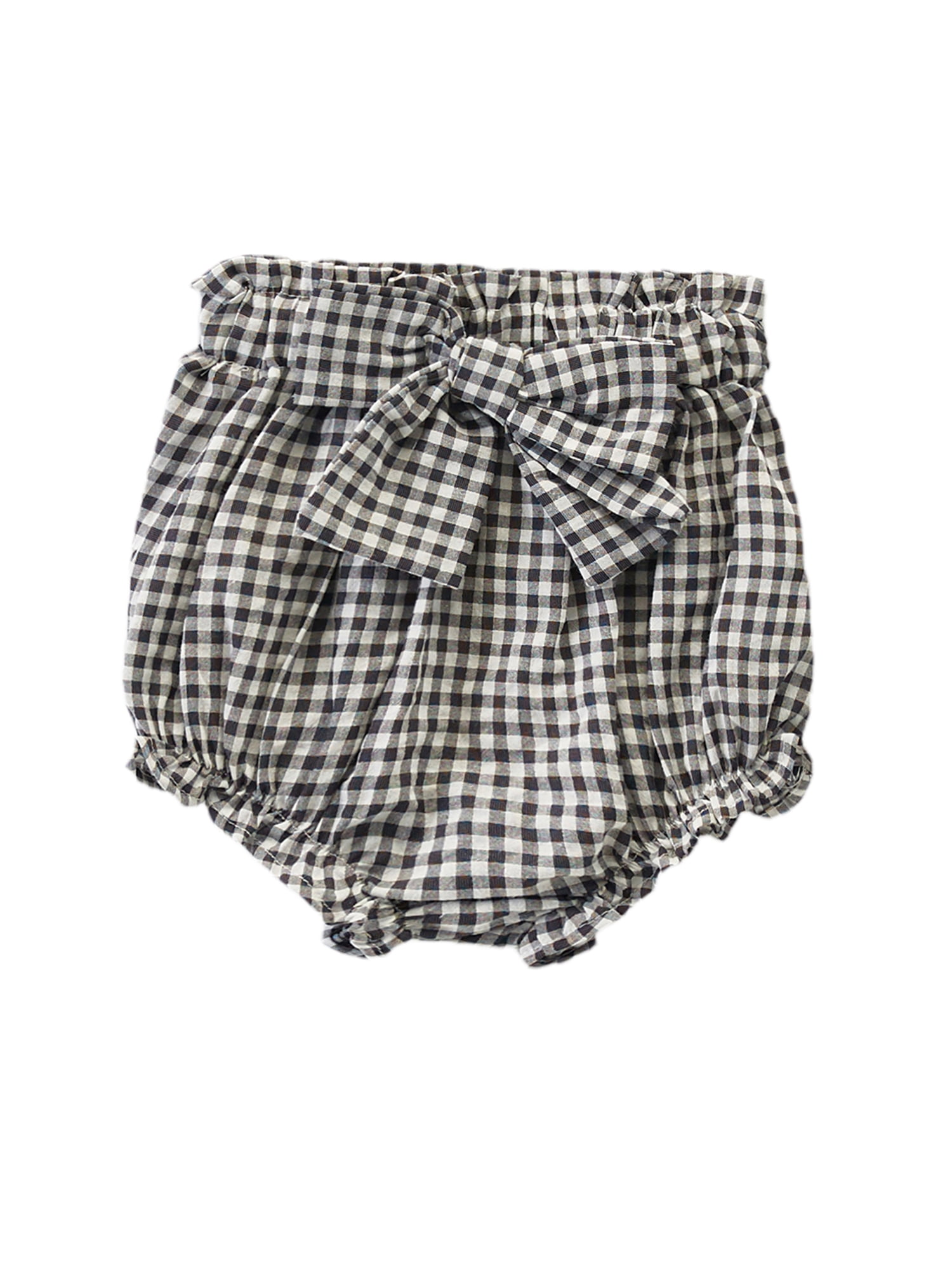 Seyurigaoka Baby Girls Triangle Pants, Plaid Ruffle Ruched Big Waist ...