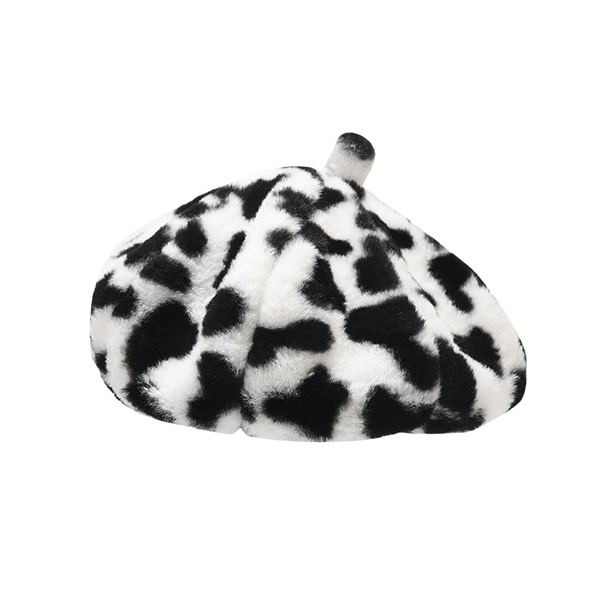 Seyurigaoka Women Ladies Beret Hats Leopard Letters Zebra-Stripe Cow ...