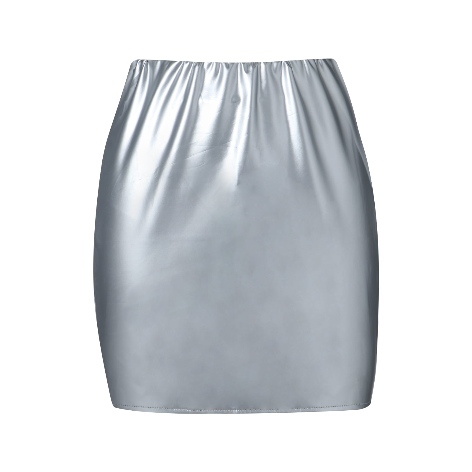 Seyurigaoka Women Sexy Bright leather Bodycon Slim Micro Mini Skirt ...