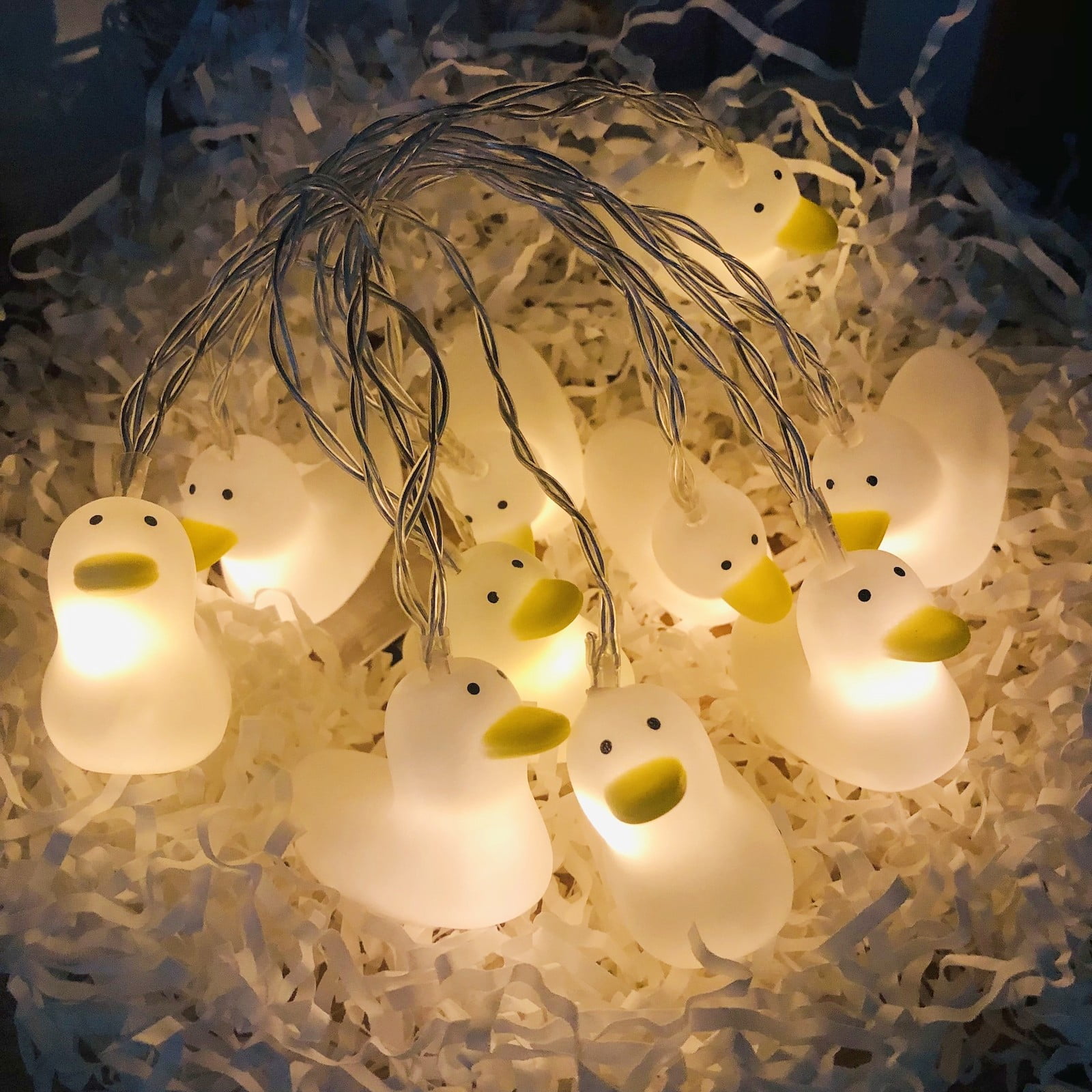 Sezrgiu Little White Duck Night Light Battery Operated LED Indoor Kids ...