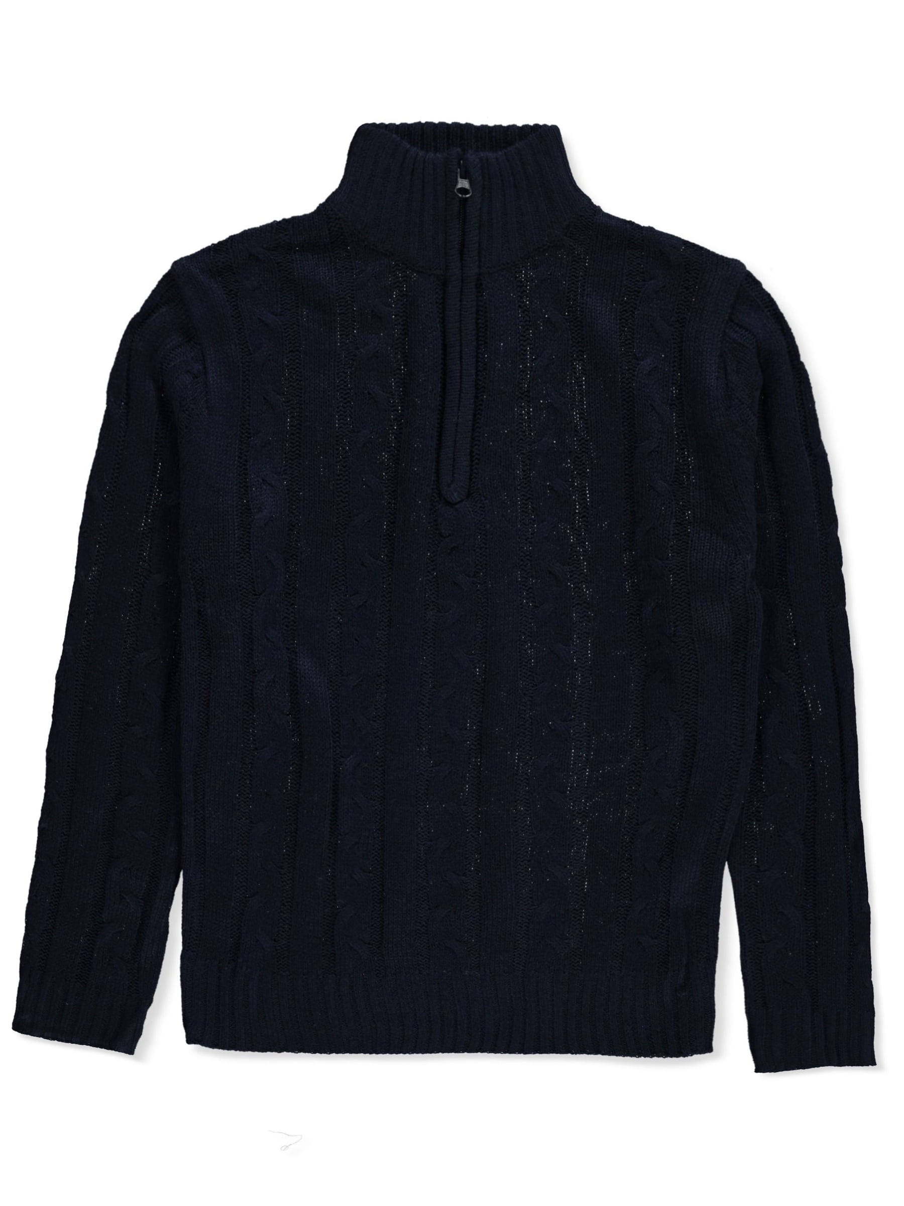 Sezzit Boys' Cable Knit Quarter Zip Sweater Color: navy Size: 2t ...