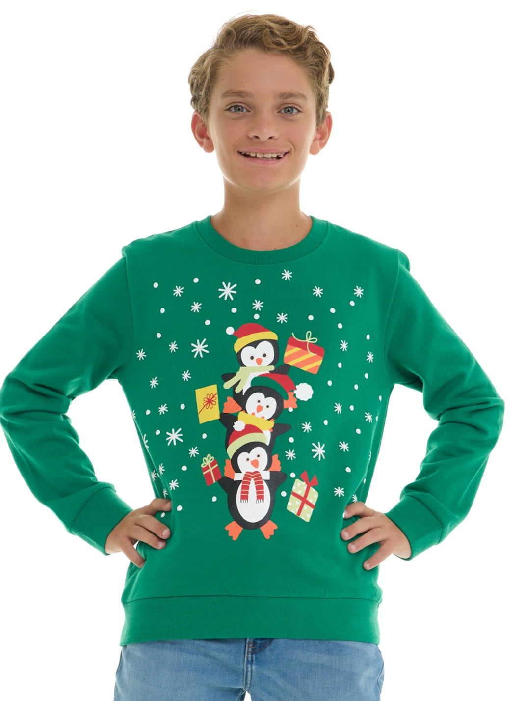 Sezzit Boys’ Christmas Sweatshirt – Clasic Cozy Xmas Fleece Pullover ...