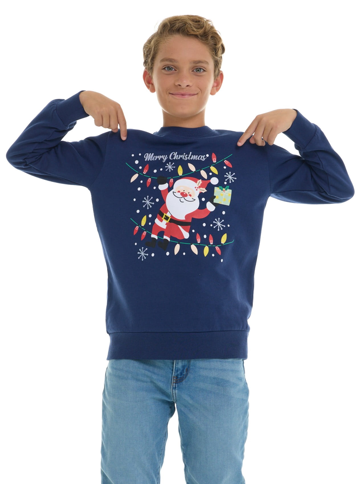 Sezzit Boys’ Christmas Sweatshirt – Clasic Cozy Xmas Fleece Pullover ...