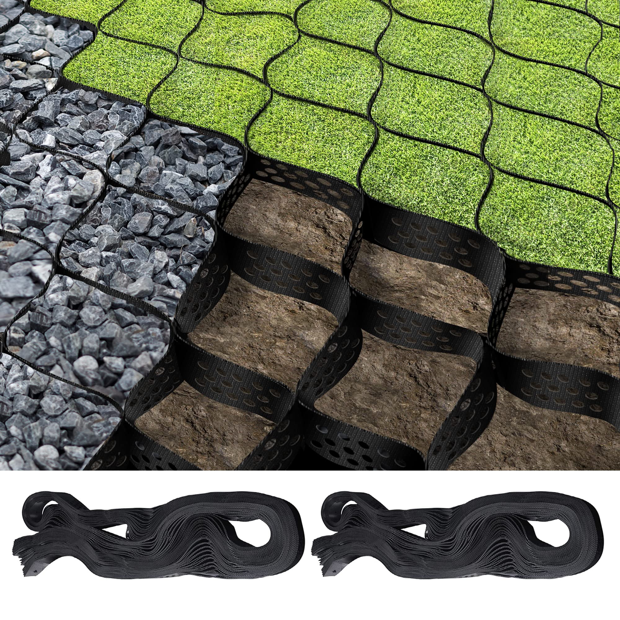 Sfcddtlg 2 Set EC36 9.8x16.4 FT 160 sq ft Gravel Ground Grid-2 Inch ...
