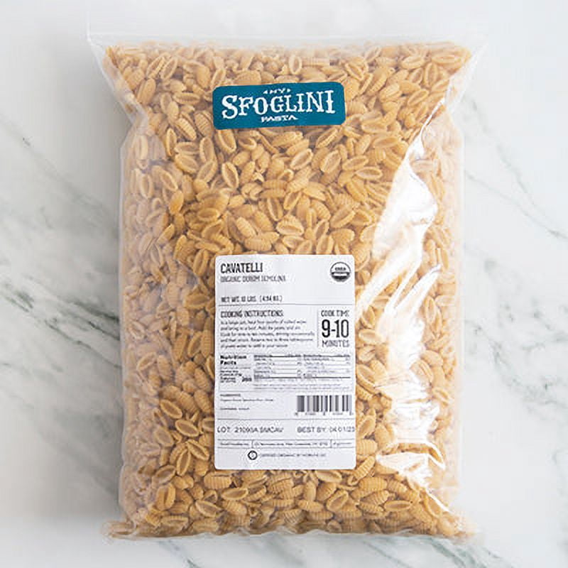 Sfoglini Organic Semolina Cavatelli Pasta - 10LB Bag (10 pound ...