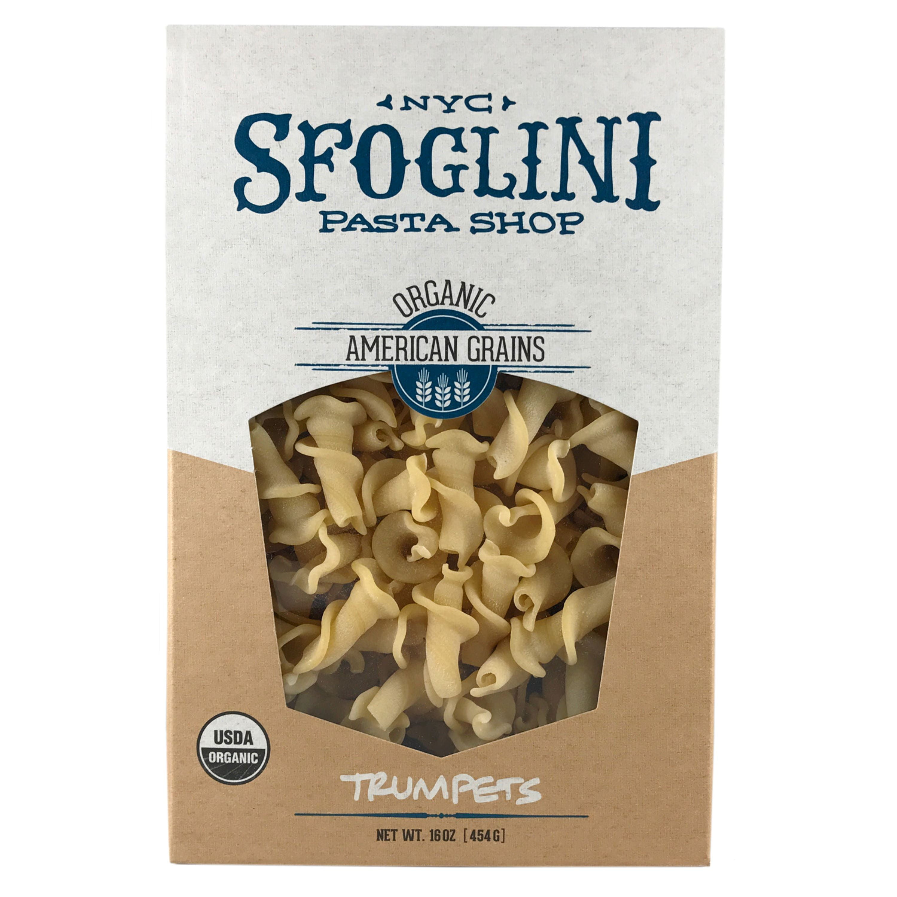 Sfoglini Organic Trumpets Pasta 16 oz Shelf-Stable Campanelle with Bell ...