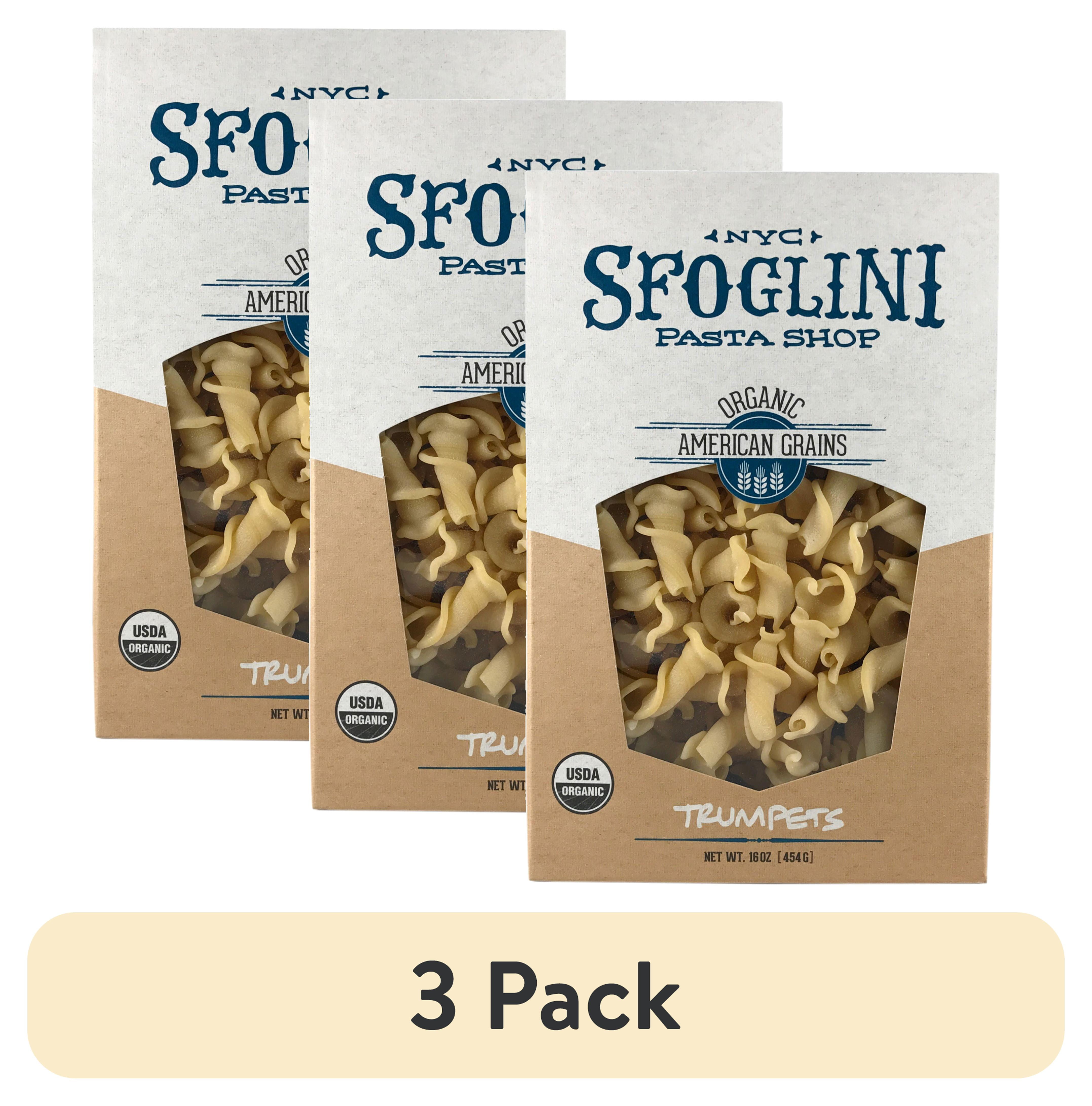 (3 pack) Sfoglini Organic Trumpets Pasta, Shelf-Stable, 16 oz Box ...