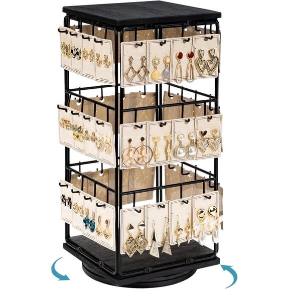 Sfugno 360 Rotating Earring Display Stands for Selling, Earring Rack ...