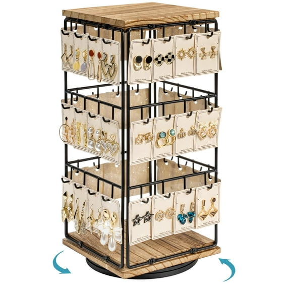 Sfugno 360 Rotating Earring Display Stands for Selling, Earring Rack ...