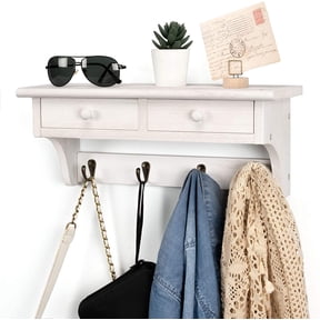 Muso Wood Coat Rack - Wall Mounted, Wooden Hat Rack and Coat Hanger ...