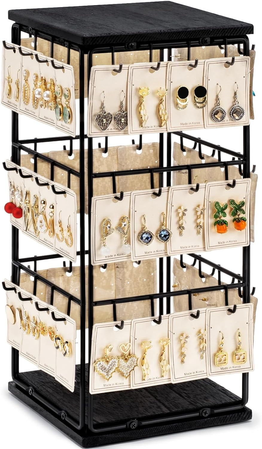 Sfugno Earring Holder Organizer for Women,Earring Rack Storage with 48 ...