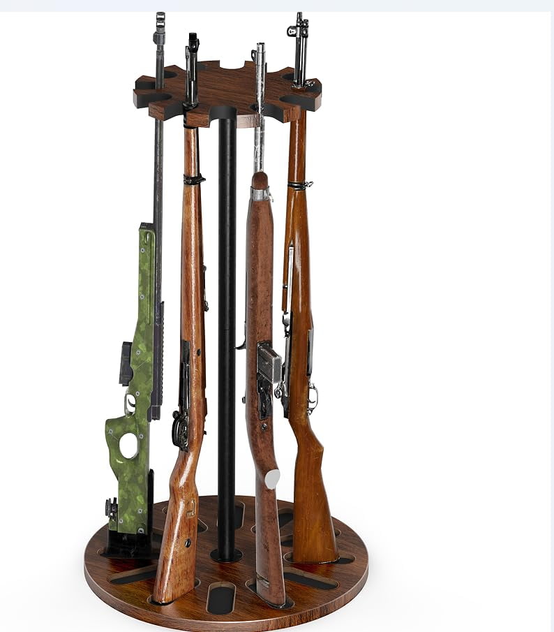 Sfugno Gun Rack, Heavy Solid Wood Rifle & Shotgun Holder With Display ...