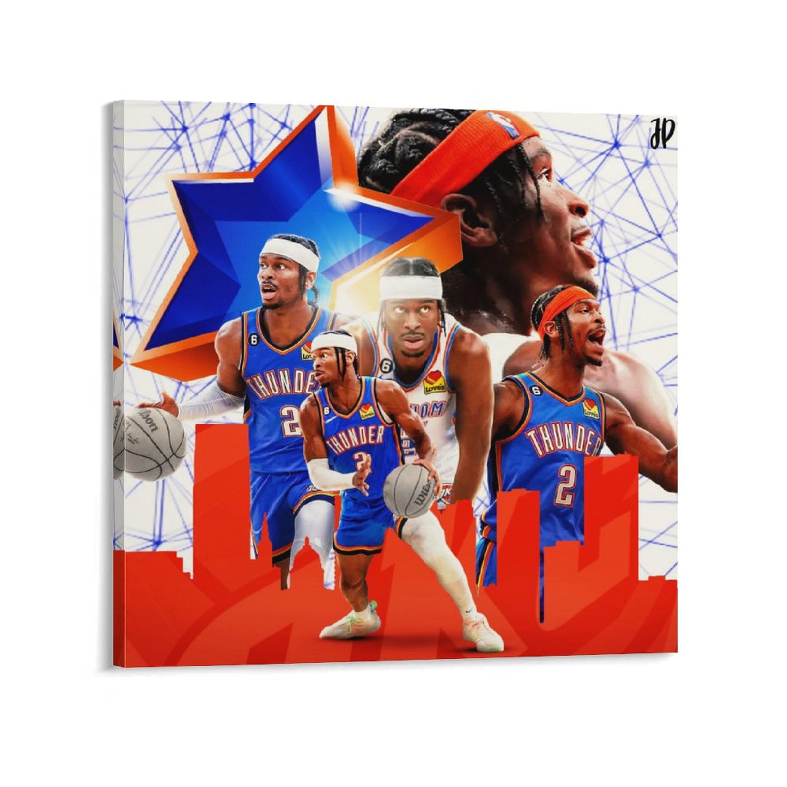Sga Shai Gilgeous Alexander Posters Art Poster Cool Artworks Painting ...