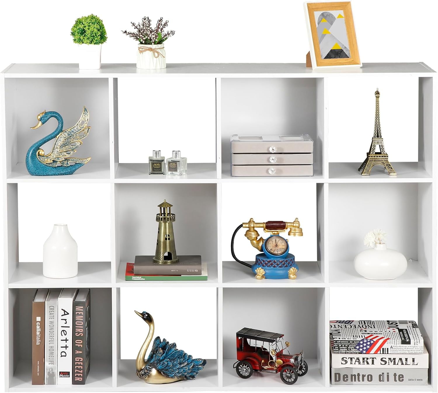 SgoodS 12 Cube Storage Organizer, Freestanding Bookcase Bookshelf ...