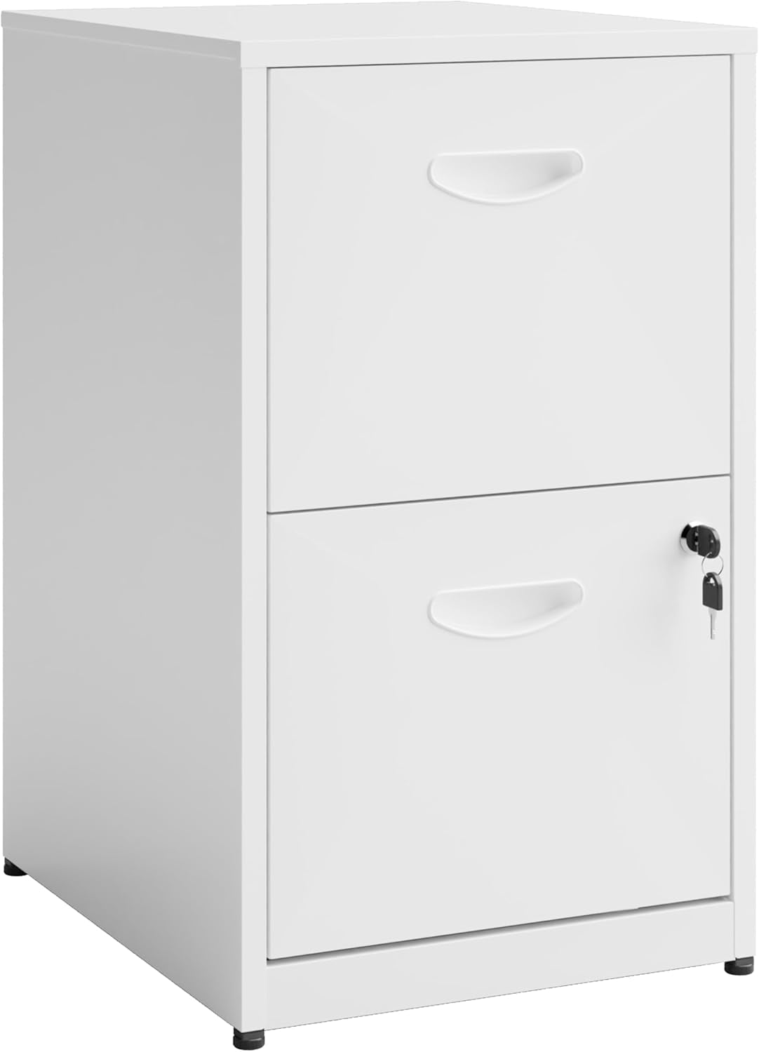 SgoodS 2 Drawer File Cabinet with Lock, White Filing Cabinets for Home ...