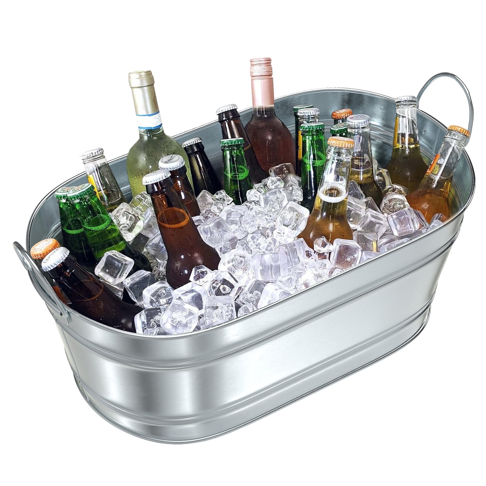 SgoodS 6.2 Gallon Beer Beverage Tub Ice Bucket Storage Container with ...