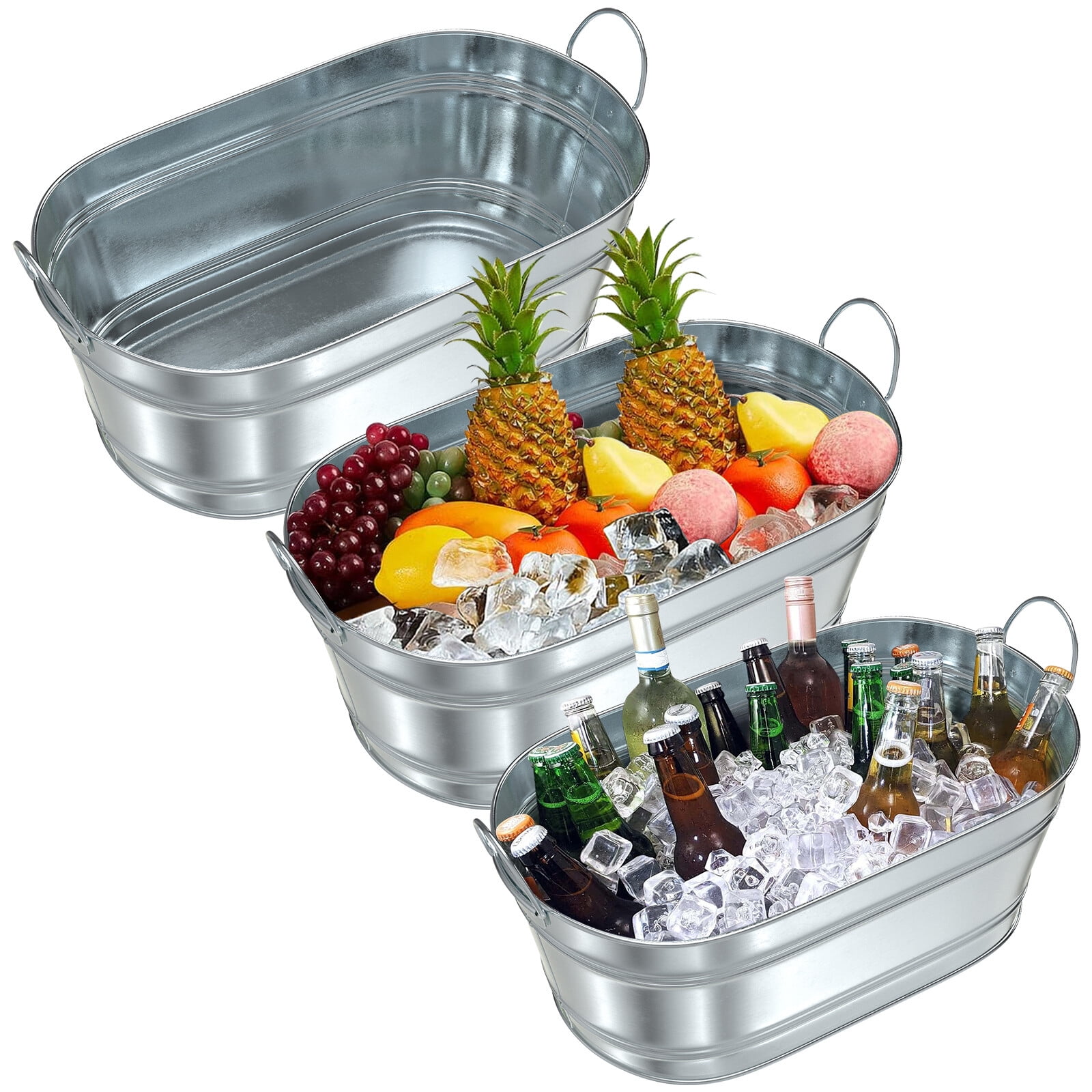 SgoodS 6.2 Gallon Beer Beverage Tub Ice Bucket Storage Container with ...