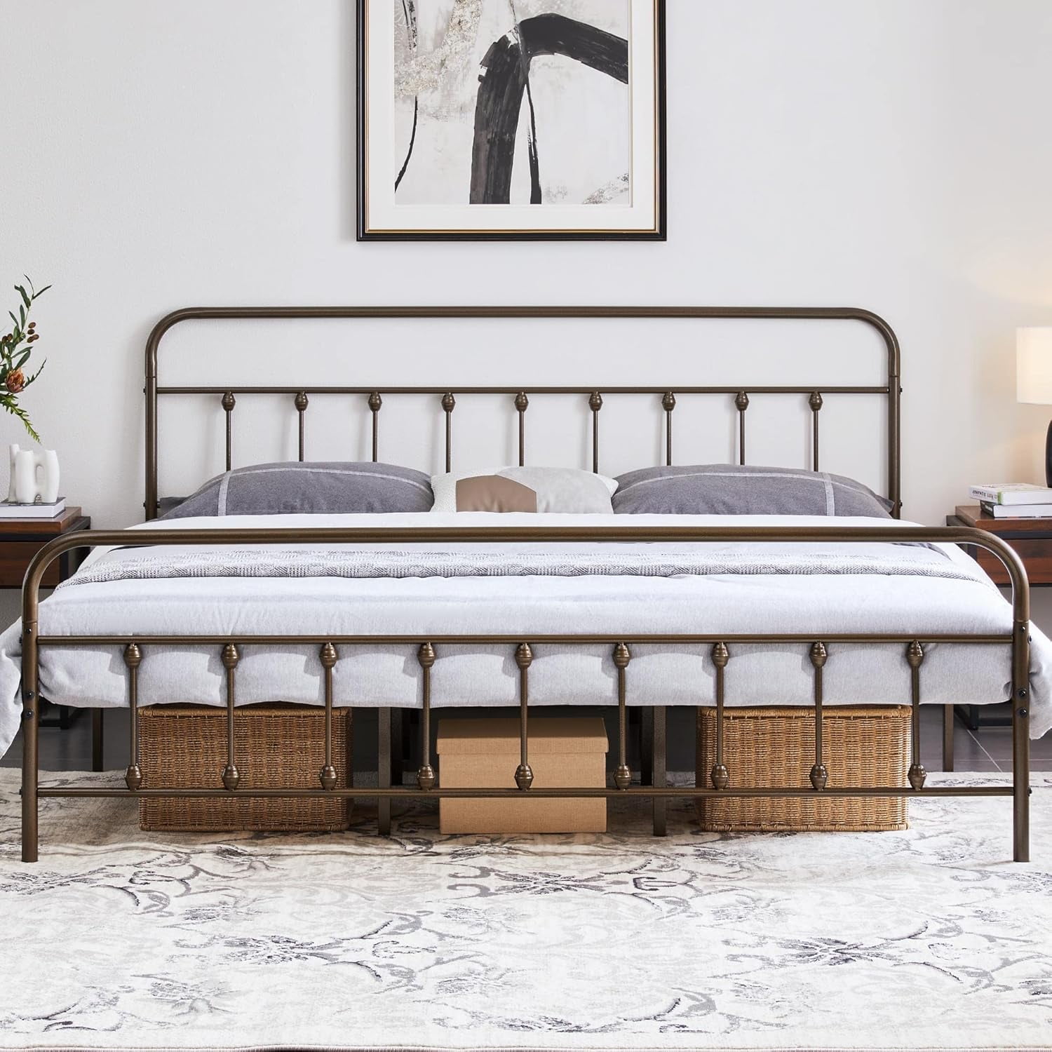 SgoodS Classic Metal Platform Bed Frame Mattress Foundation with ...