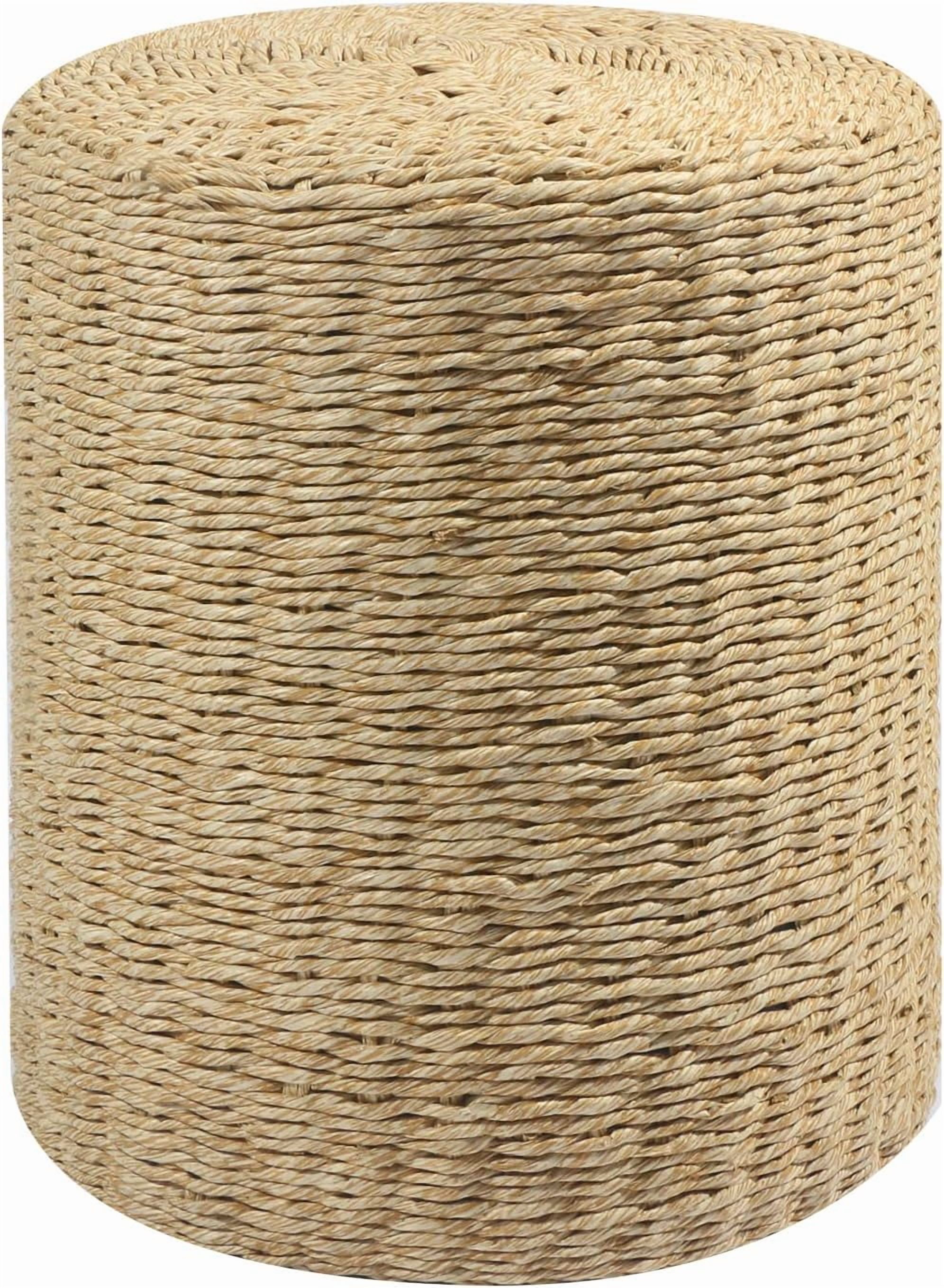 SgoodS Pouf Ottoman, 100% Handwoven Seagrass Braided Pouffe, Boho Decor ...