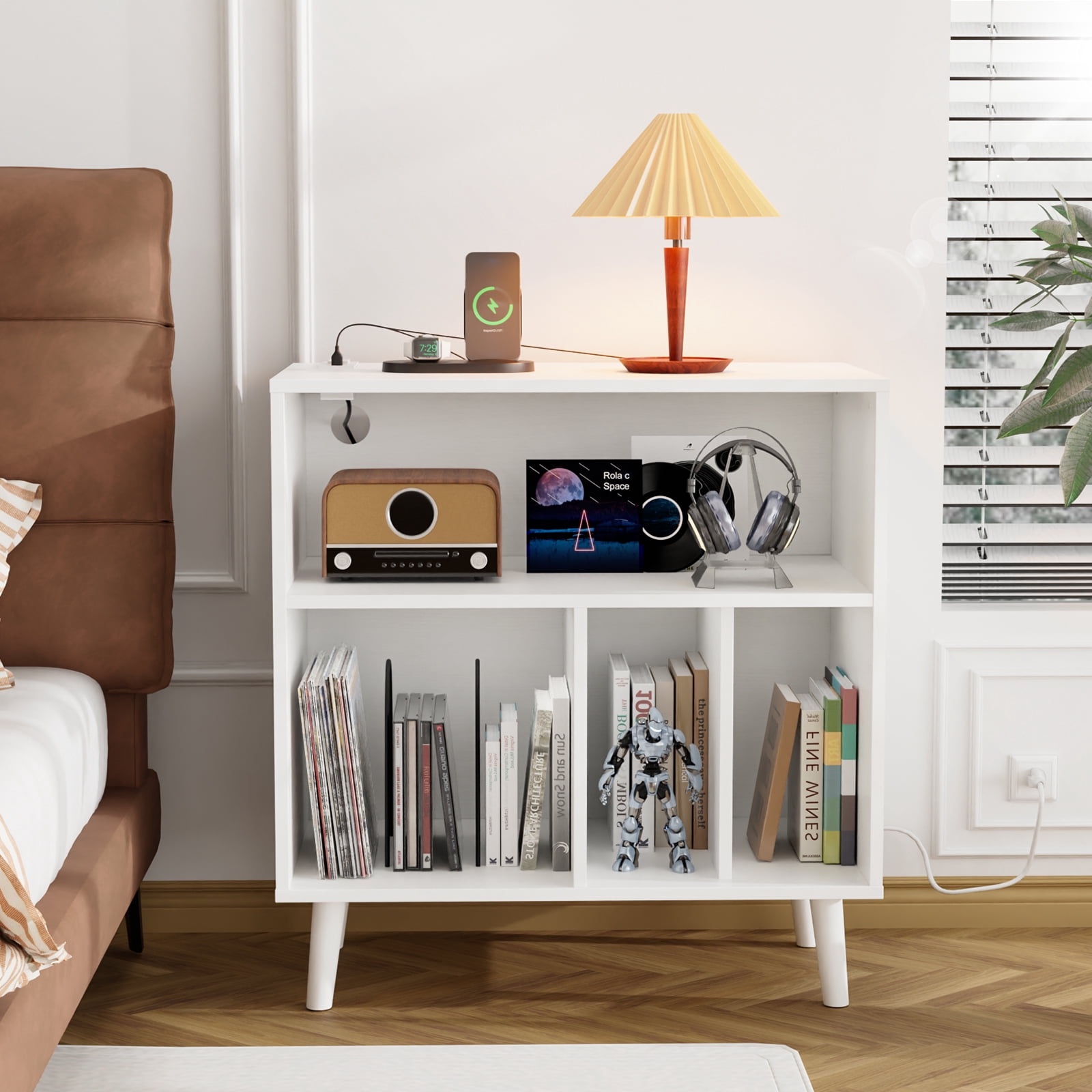 SgoodS Record Player Stand with Vinyl Storage 100 Albums Turntable ...