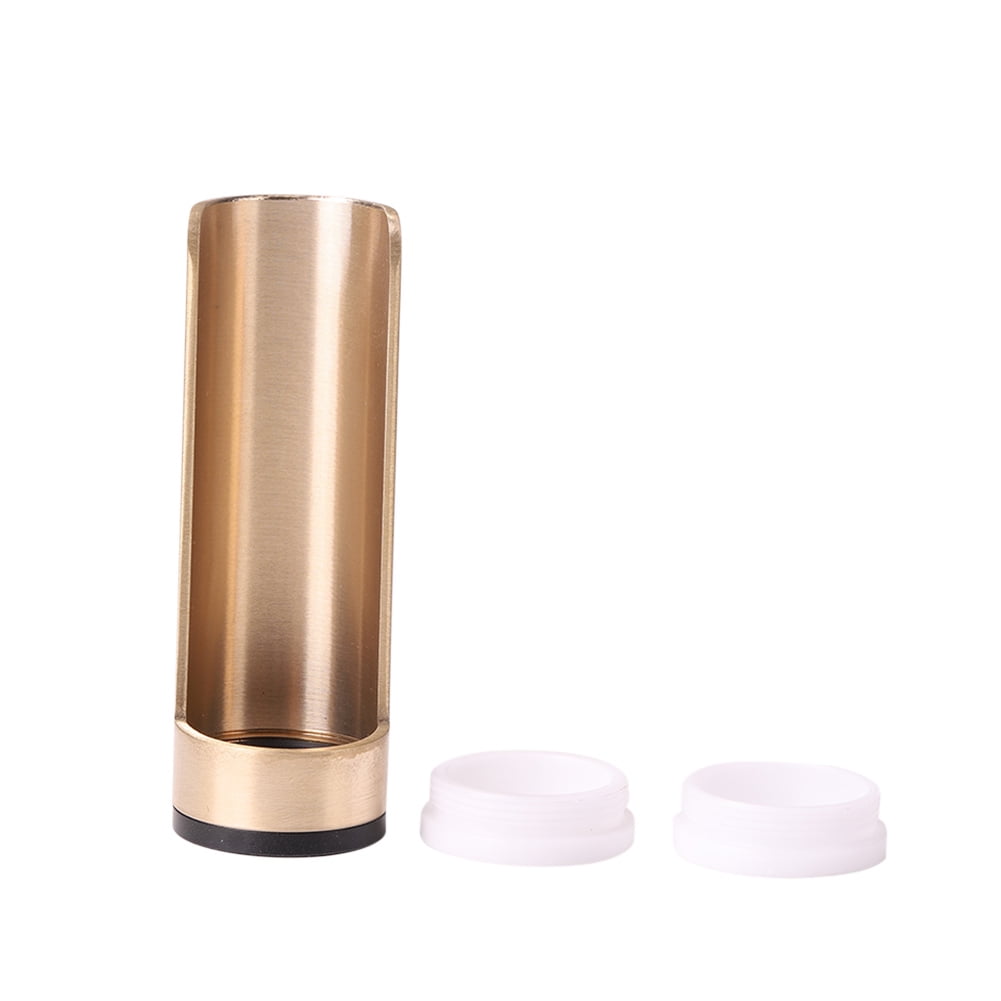 ShYlai Semi-open Guitar Slide Bar with 2 End Ring Metal Finger Sleeve ...