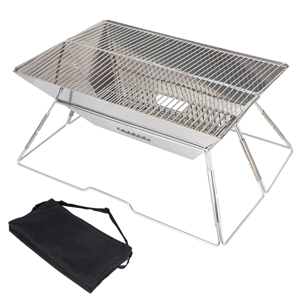 ShYlai Stainless Steel Charcoal Grill Folding Barbecue Grill for ...