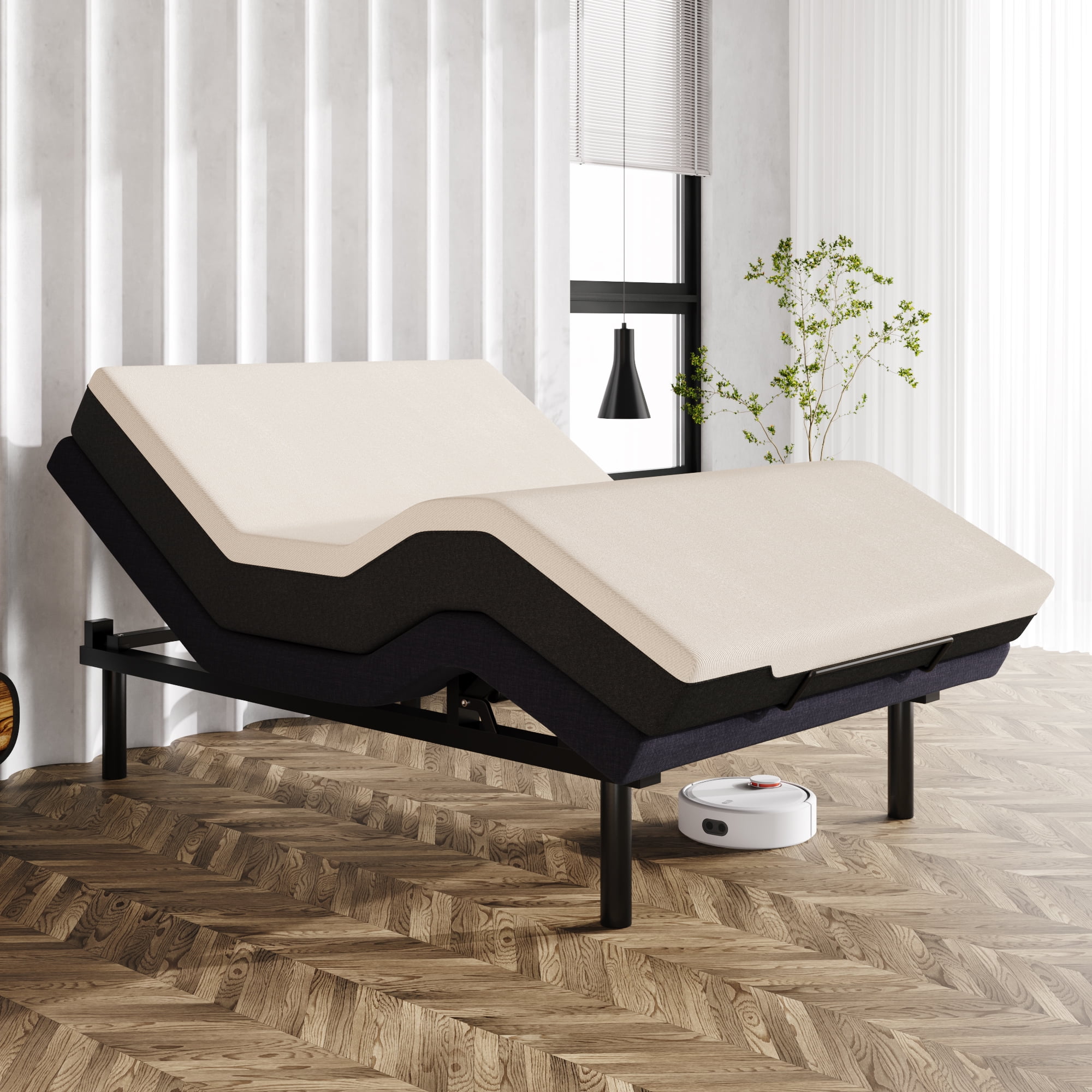 Sha Cerlin Full Size Ergonomic Electric Bed Frame - Upgraded 2.0 Motor ...