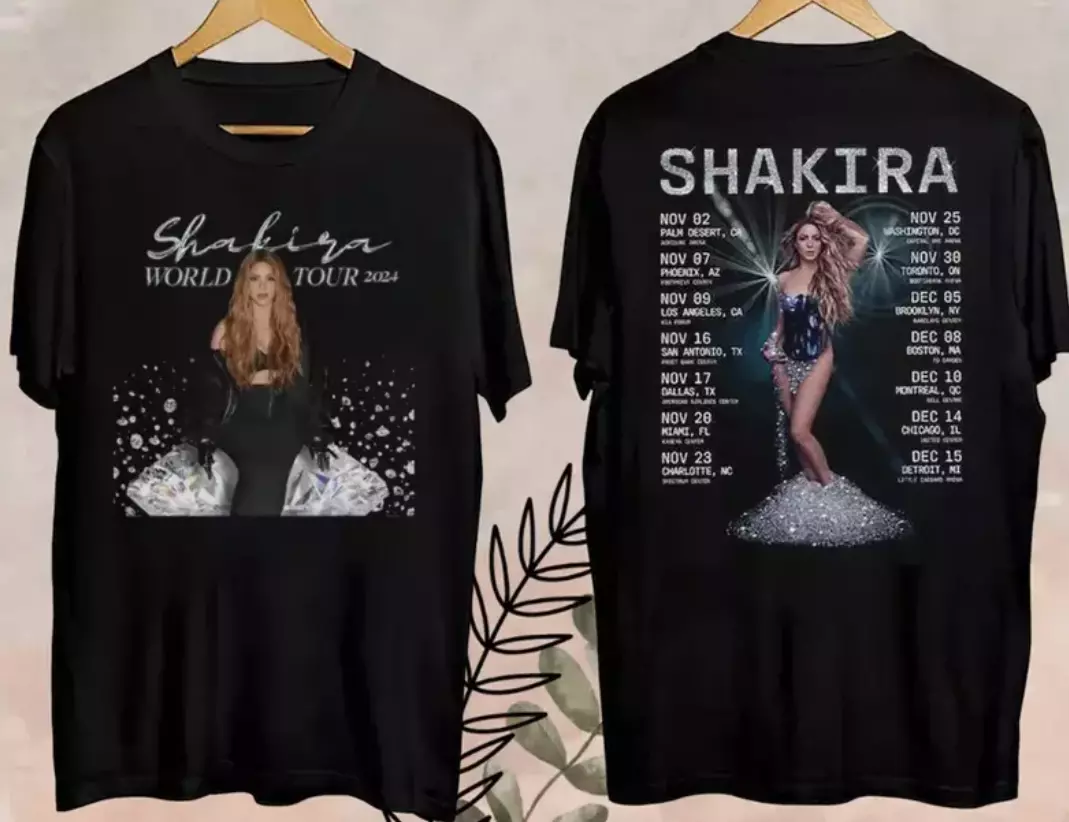Sha.Ki.Ra Shirt, Sha.Ki.Ra Las Mujeres Ya No Lloran World Tour 2024 Fan Tee Shirt, Size 5Xl, Tee ...