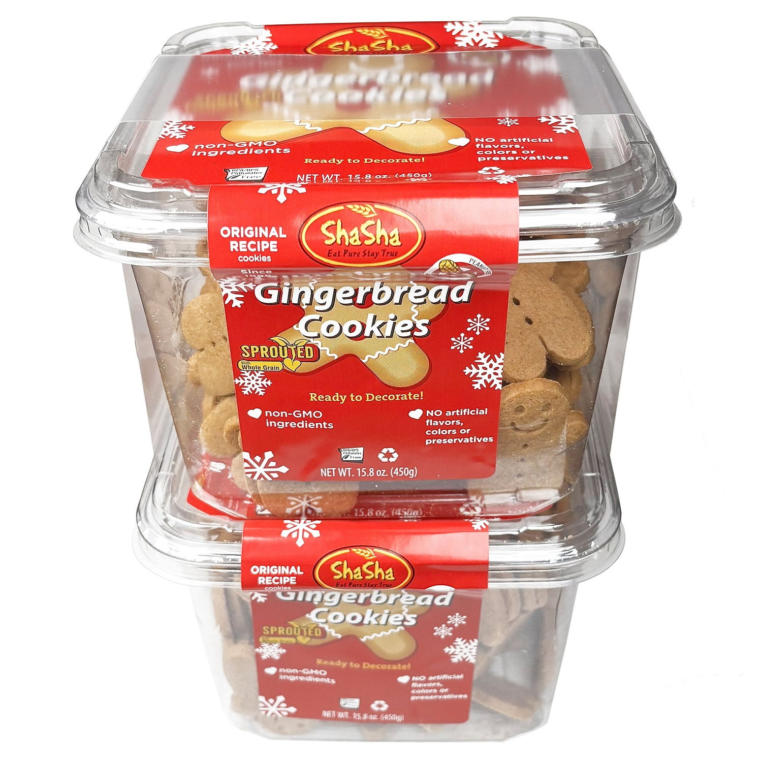 ShaSha Original Recipe Gingerbread Cookies, 15.8 Ounce (Pack of 2 ...