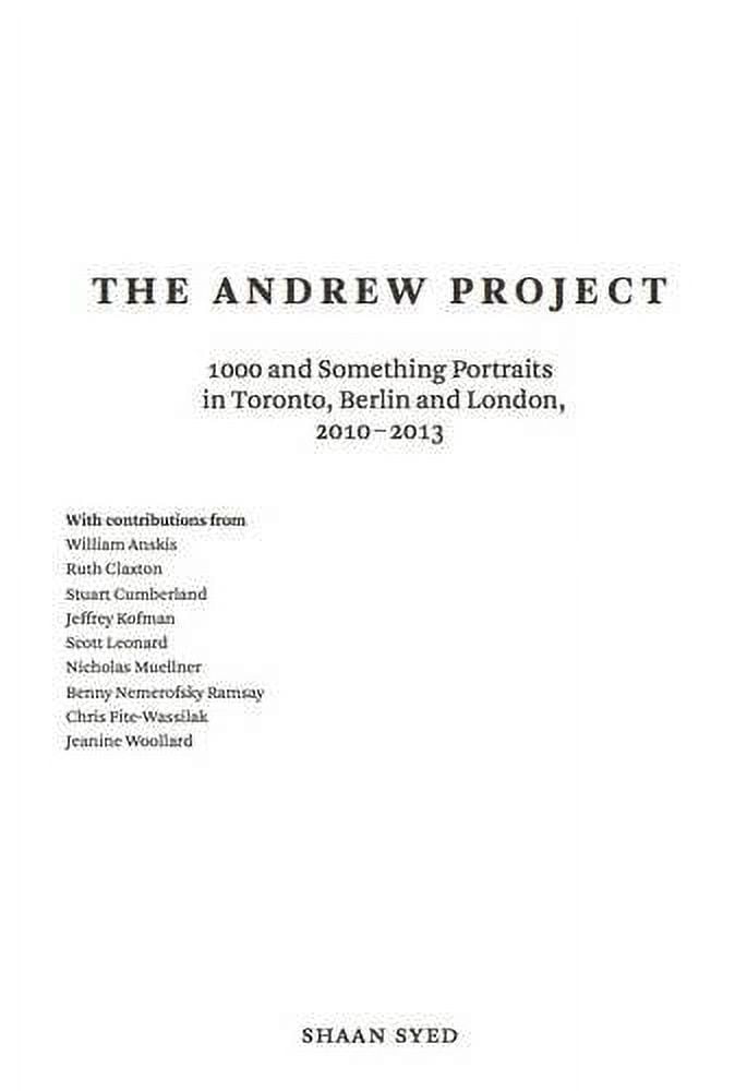 Shaan Syed: The Andrew Project Stuart Cumberland,Shaan Syed,Ruth ...