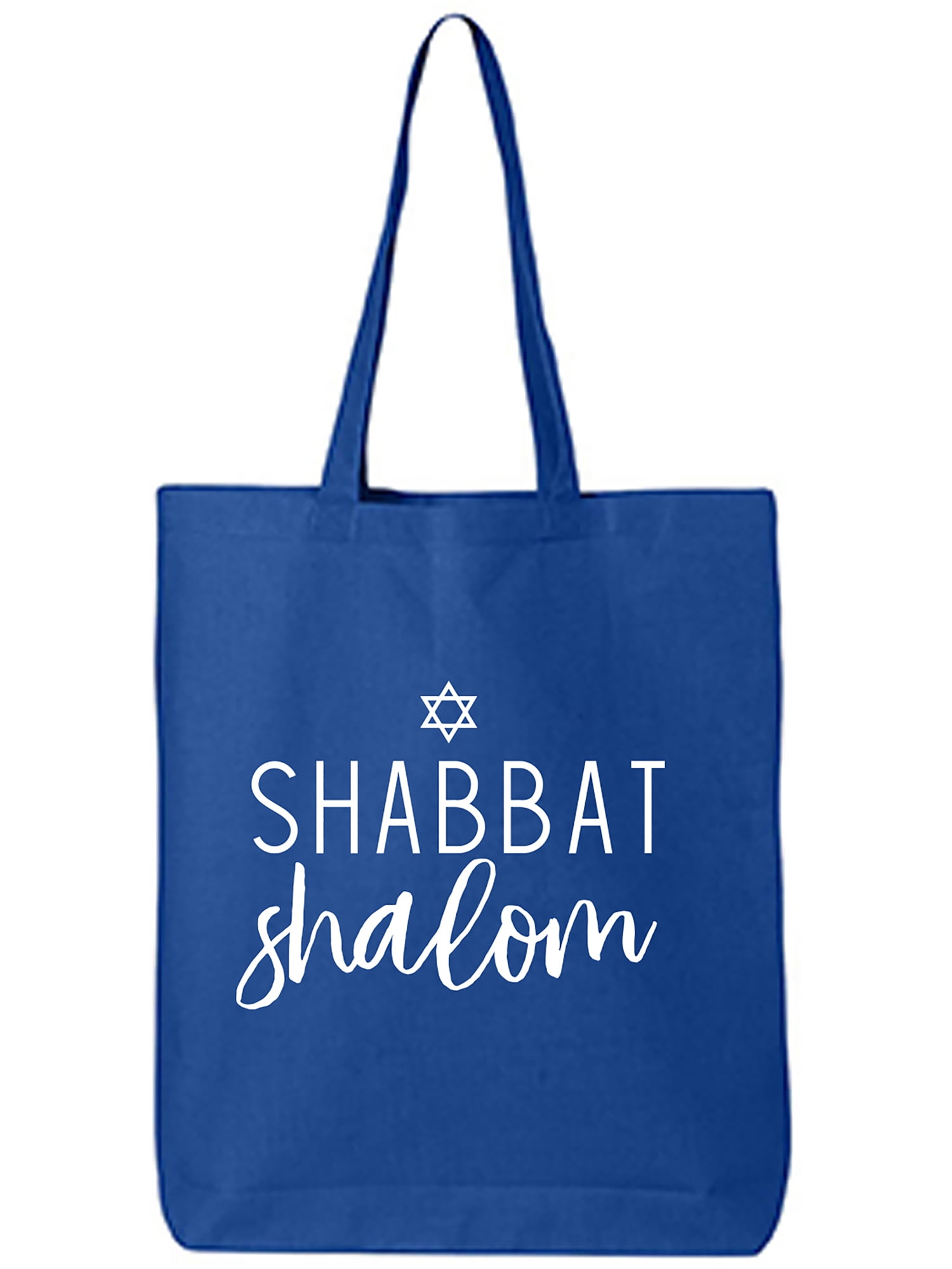 Shabbat Shalom Cotton Canvas Tote Bag - Walmart.com
