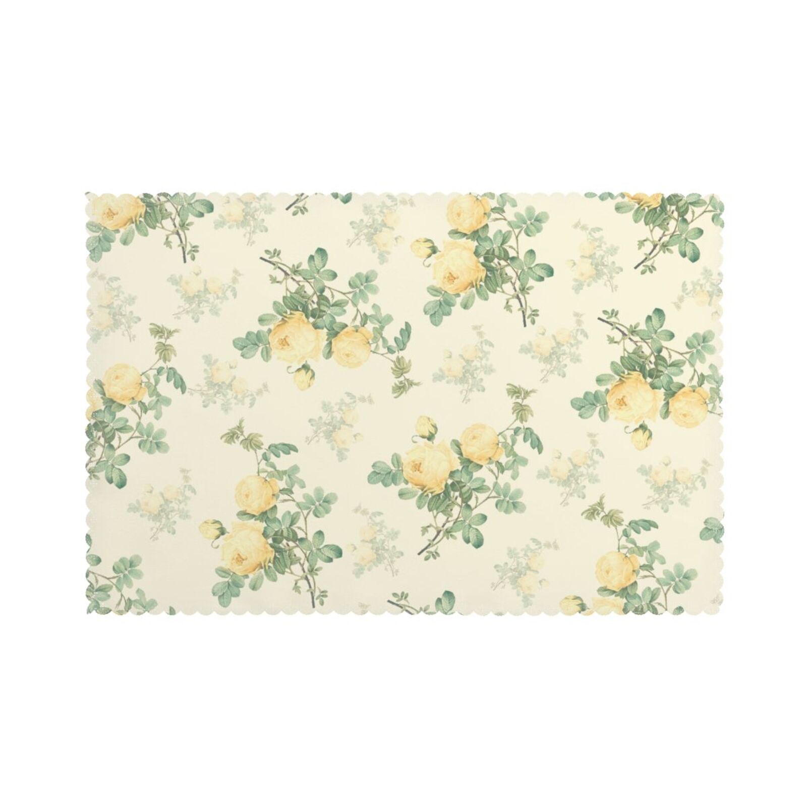 Shabby Chic Decor Floral Placemats for Dining Table Set of 6 Washable ...