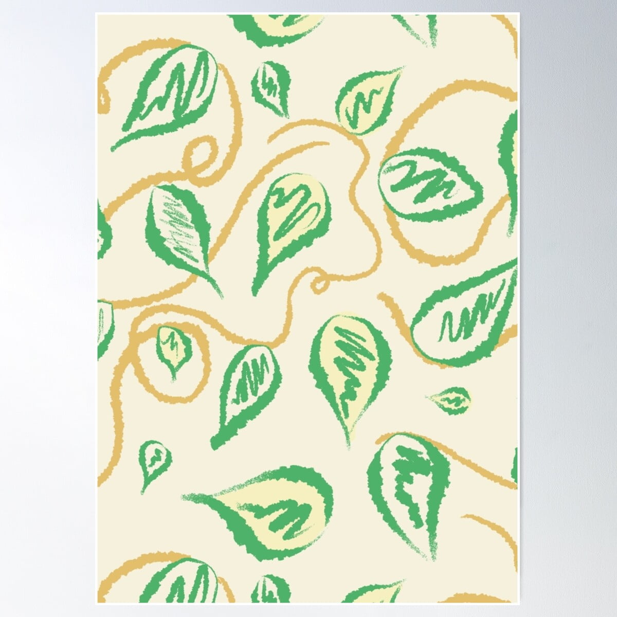Shabby Chic Vines Poster Wall Art, Modern Wall Decor For Living Room ...