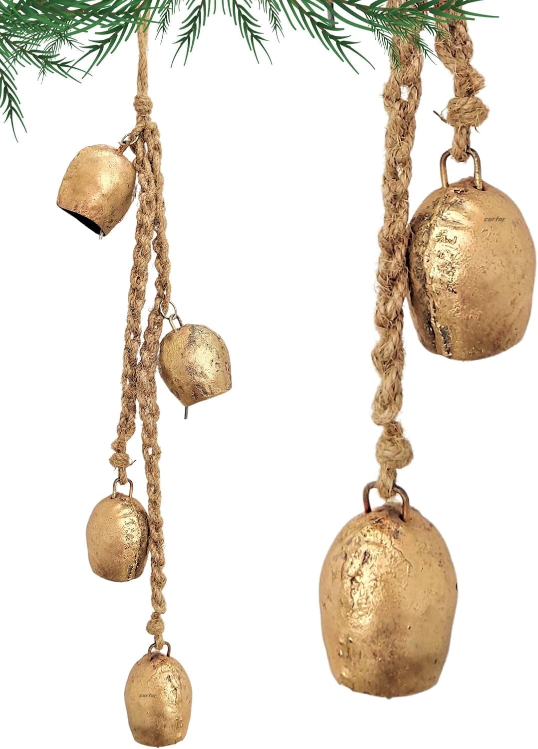 Shabby Chic Vintage Country Rustic Style Bells Cluster Hanging Handmade ...
