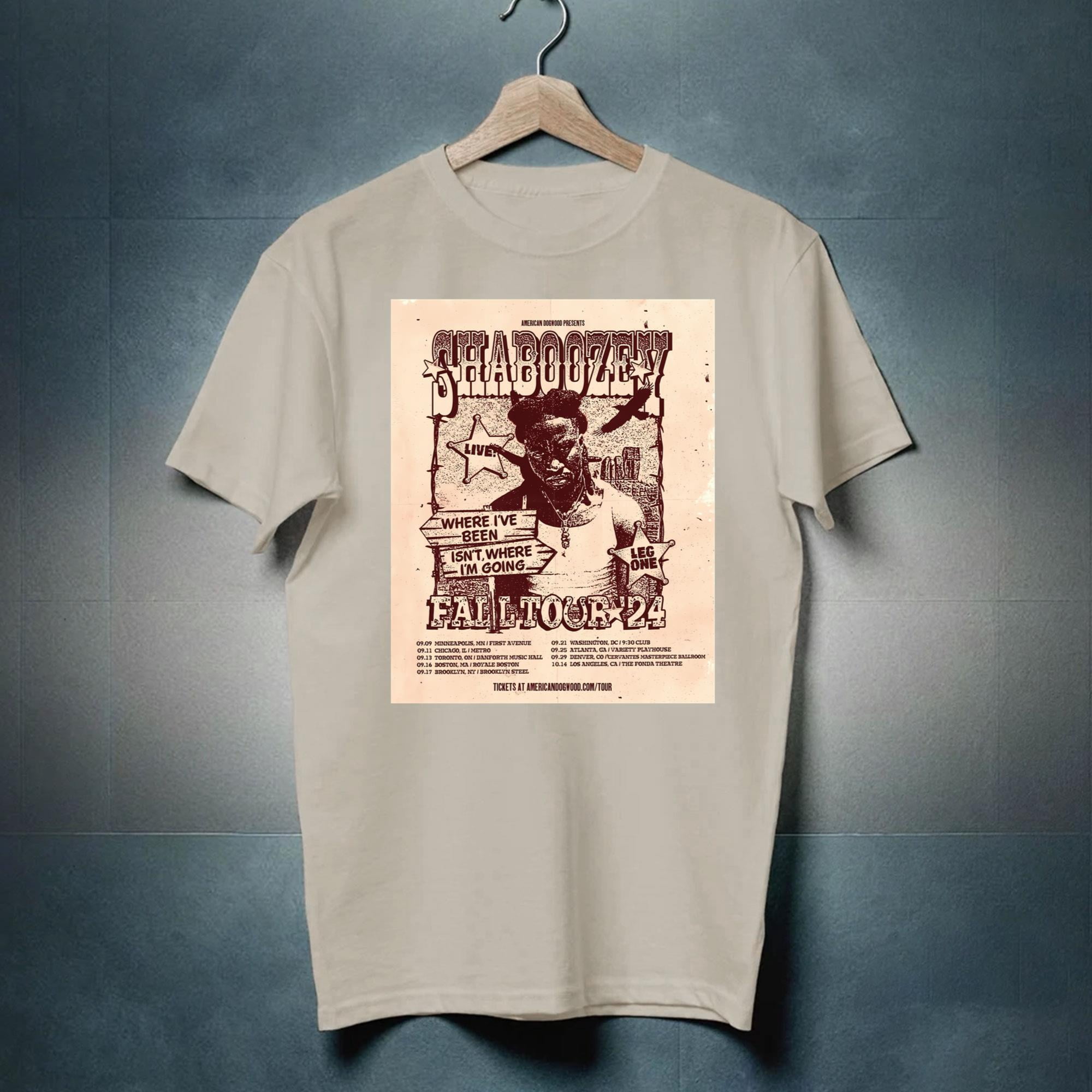 Shaboozey Fall Tour 2024 Poster Shirt-TH37412 - Walmart.com