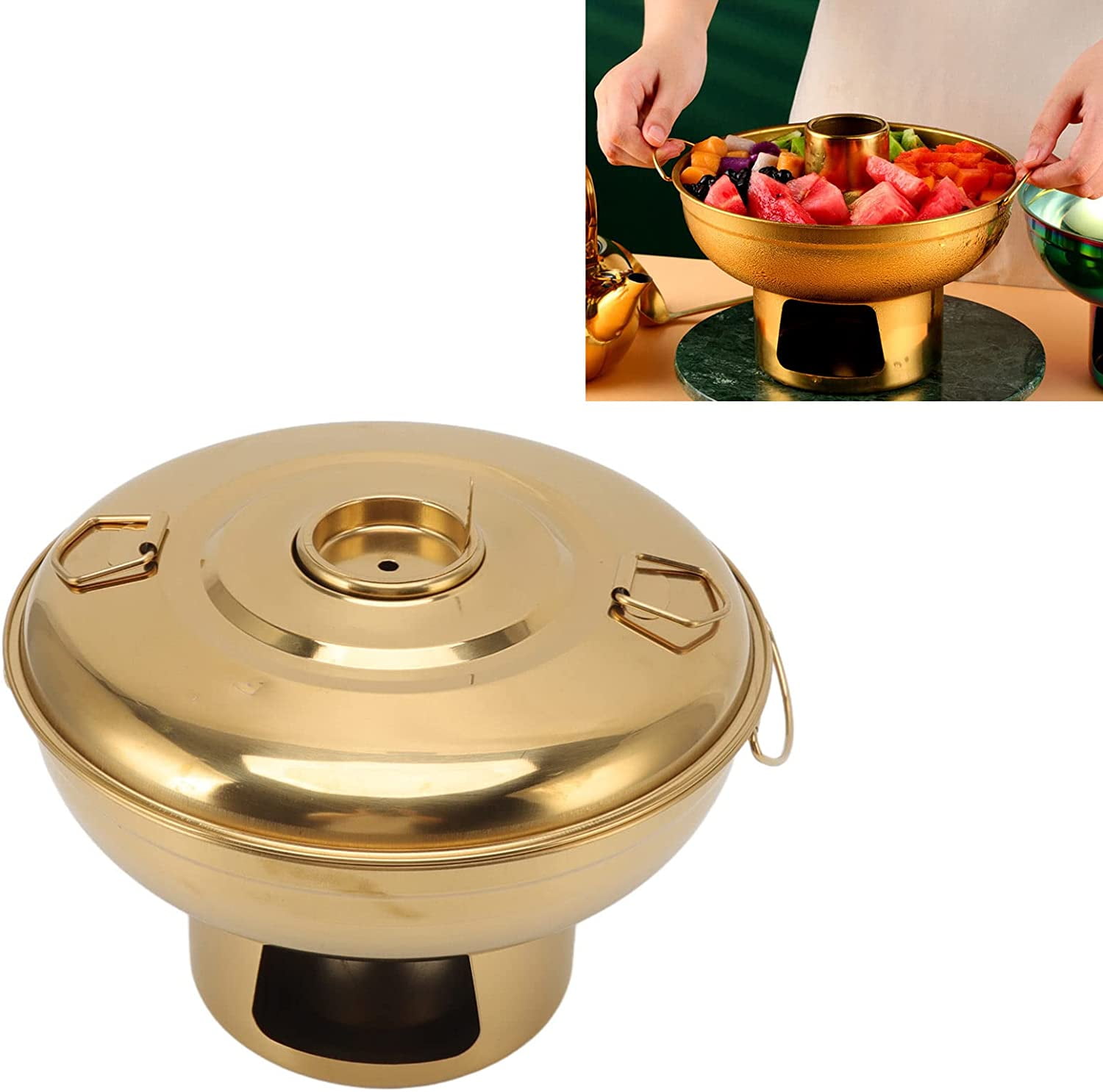 Shabu Hot Pot, Portable Charcoal Hot Pot, Stainless Steel Small Dry Ice ...