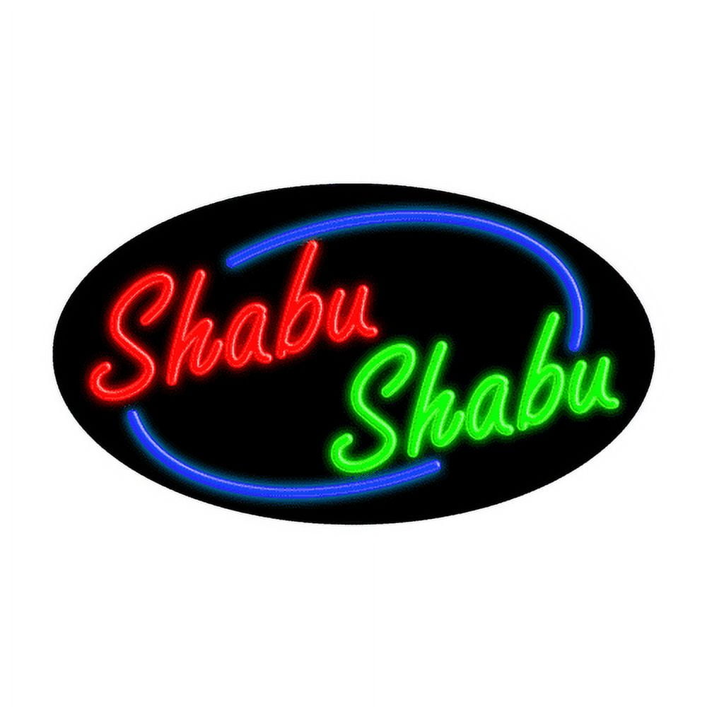 Shabu Shabu-Glass Neon Sign Made in USA - Walmart.com