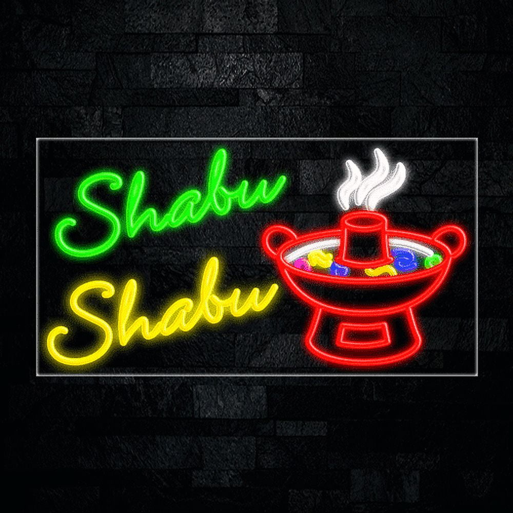 Shabu Shabu-LED Neon Sign 33"L x 18"H #31299 - Walmart.com