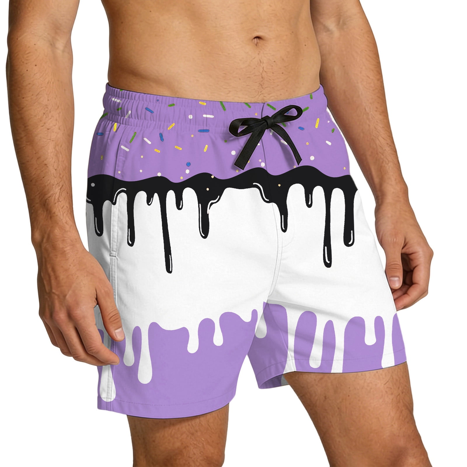 Shachafan Summer Swim Trunks With Refreshing Ice Print Lightweight ...