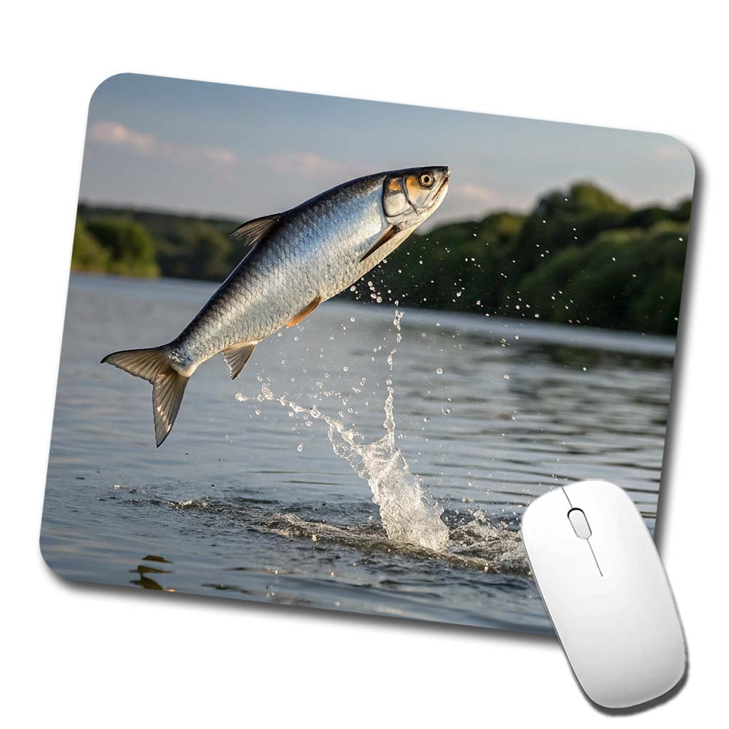 Shad Fish Jumping Fishing Mouse Pad Low Profile Gaming Mat - Walmart.com