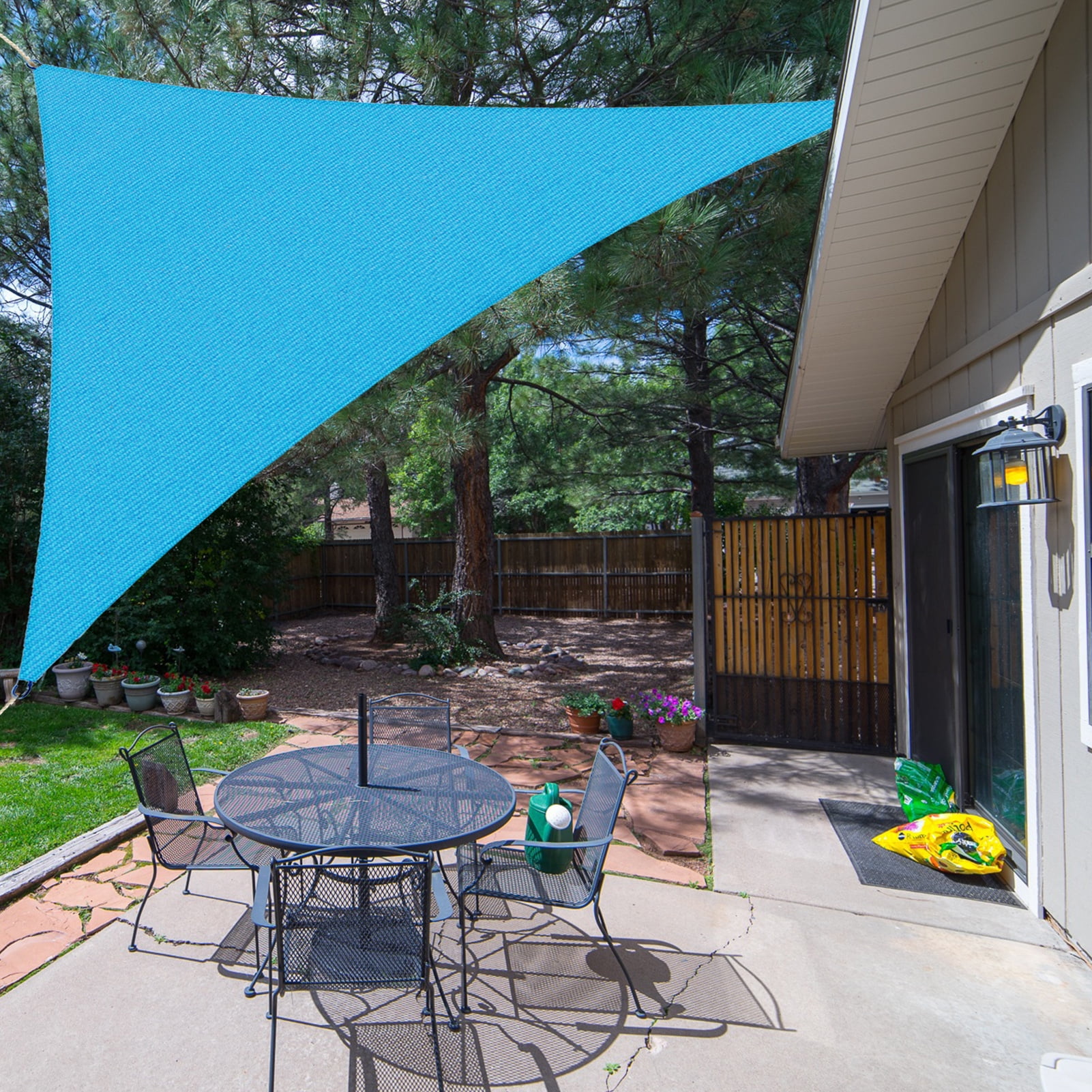 Shade&Beyond 10'x18'x20.6' Customize Sun Shade Sail Miexd Turquoise UV ...