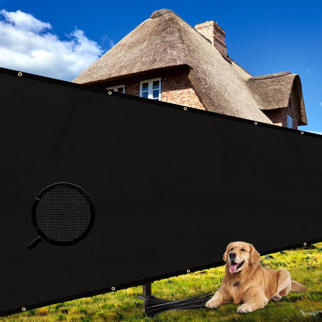 Shade&Beyond 3'x18' Black Privacy Fence Screen Heavy Duty 170 GSM ...