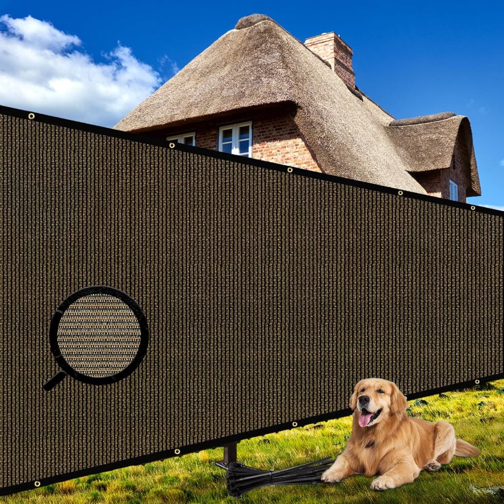 Shade&Beyond 3'x32' Brown Privacy Fence Screen Heavy Duty 170 GSM ...