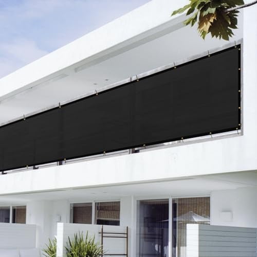 Shade&Beyond 5'x6' Black Privacy Screen 90% Visibility Blockage Fence ...