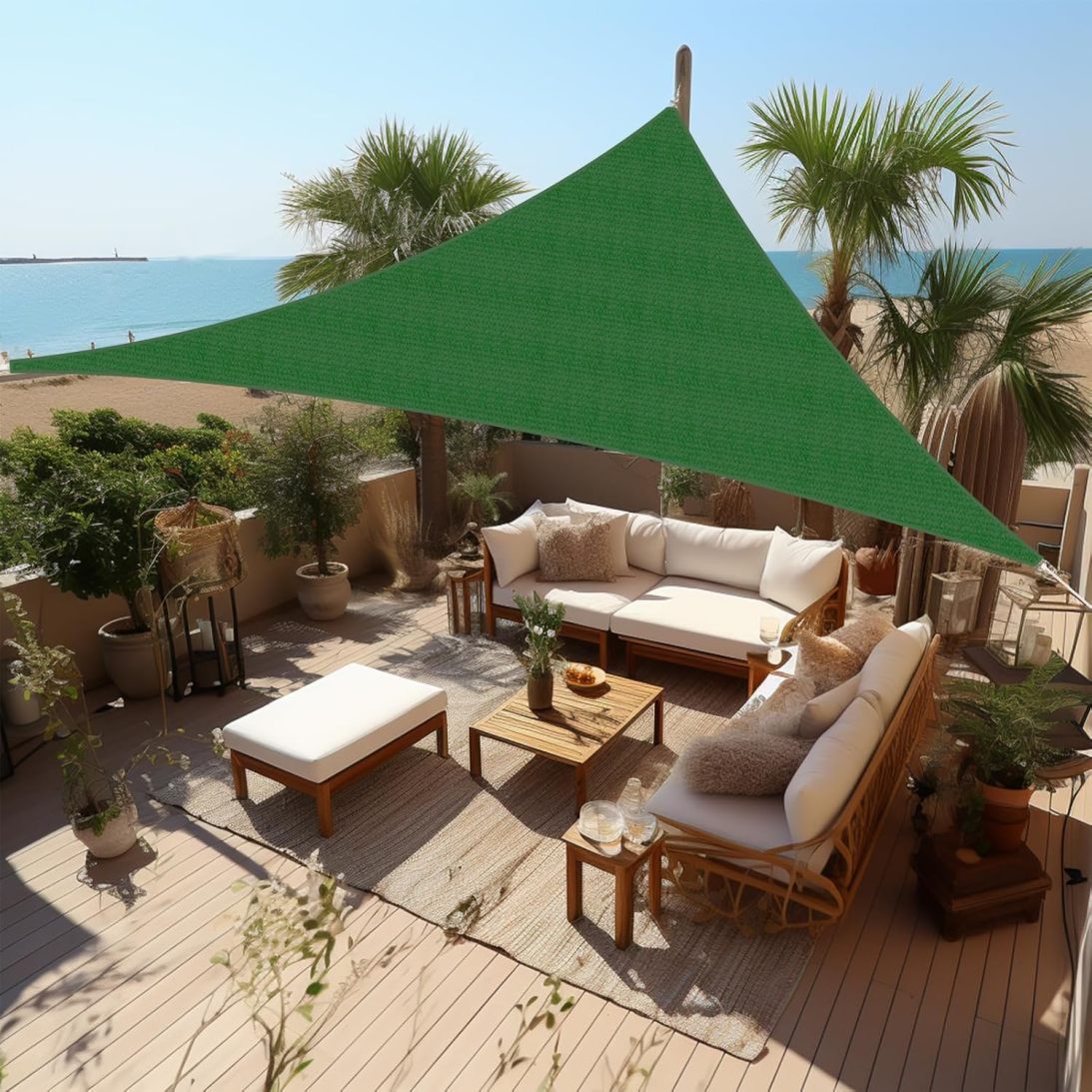 Shade&Beyond Custom Sun Shade Sail 14'x15'x20.5' Triangle Sun Sail ...