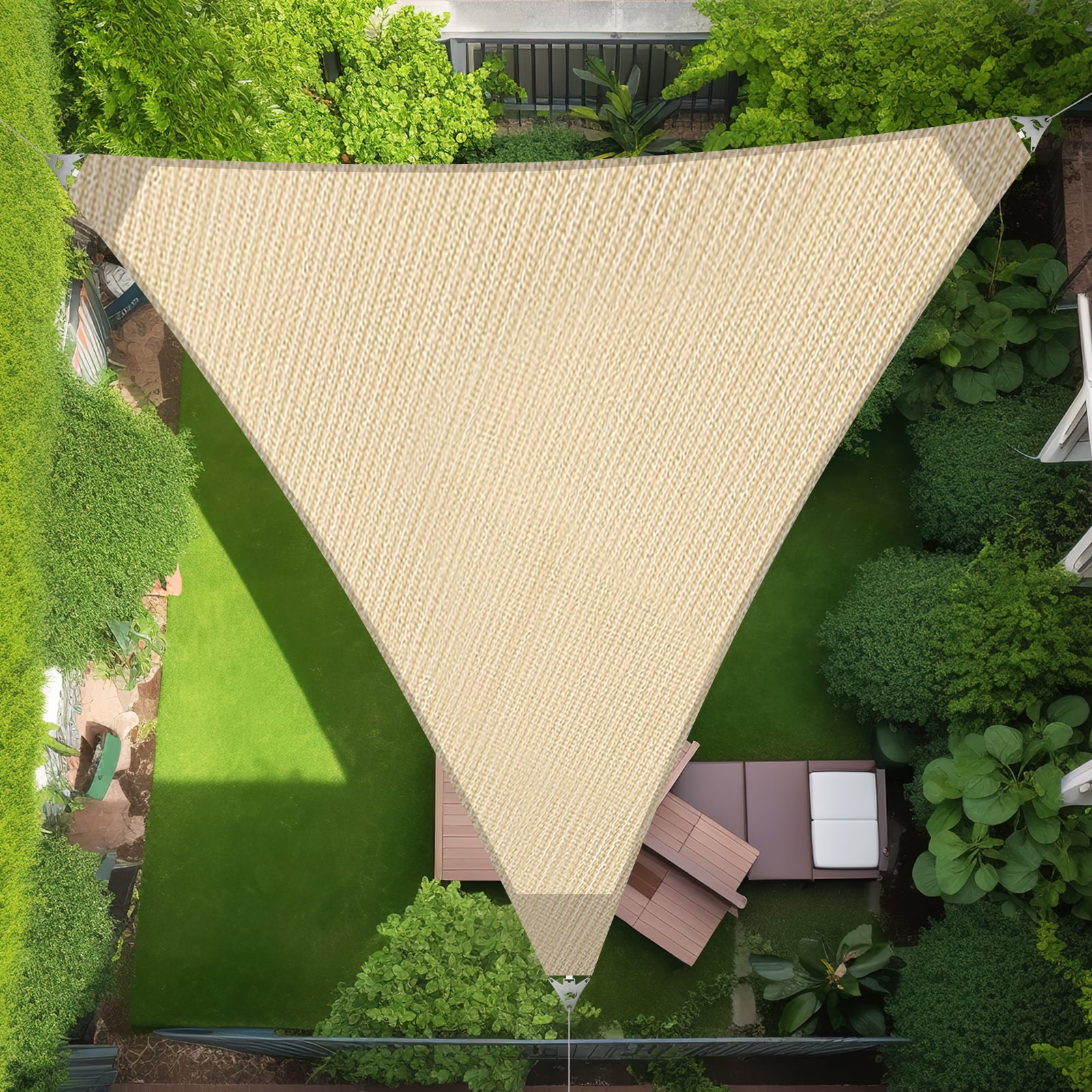 Shade&Beyond Heavy-Duty Sun Shade Sail with Ratchet Tightener & Steel ...