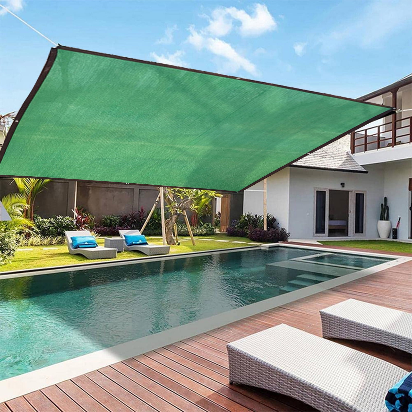 Shade&Beyond Sun Shade Sail Rectangular Curved Canopy - 95% Sunshine ...