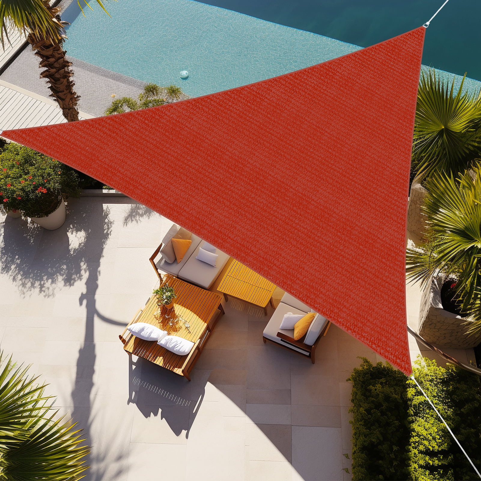 Shade&Beyond Triangle Sun Shade Sail 15'X15'X21' for Patio Yard Deck ...