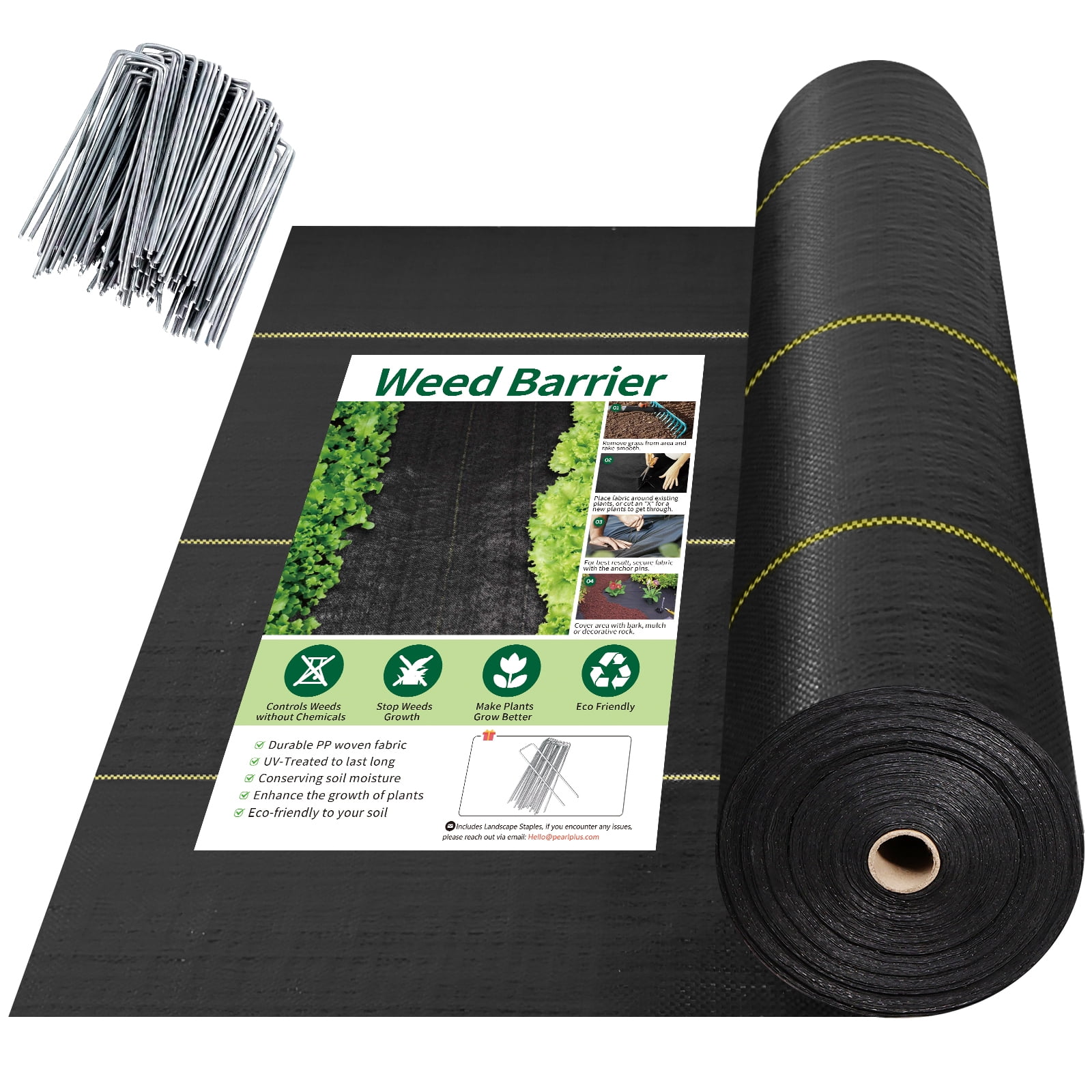 Shade&Beyond Weed Barrier fabric 6FT X 300FT High Permeability ...